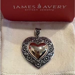 James Avery | Jewelry | Retired James Avery Heart Of Gold Pendant 4kt Gold And Sterling Silver ...